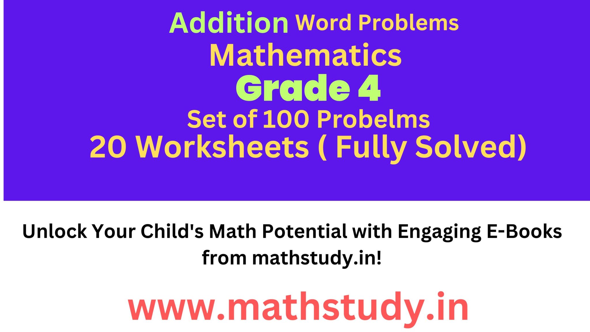 4th Class Word Problems - Best E-books, Mathematics, Astrology, Sample ...
