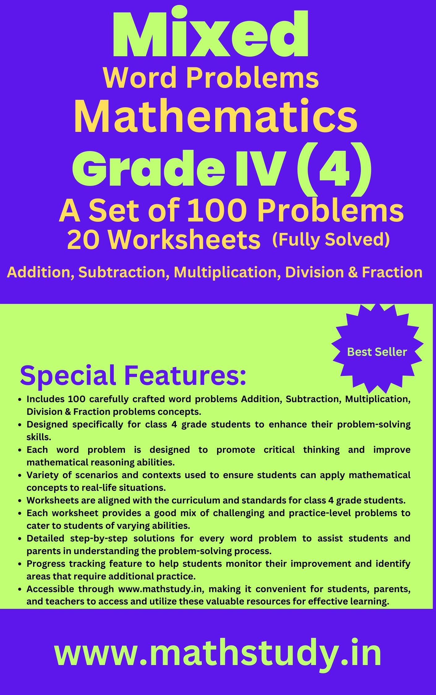 Mixed Word Problems For Grade 4 Best E books Mathematics Astrology 