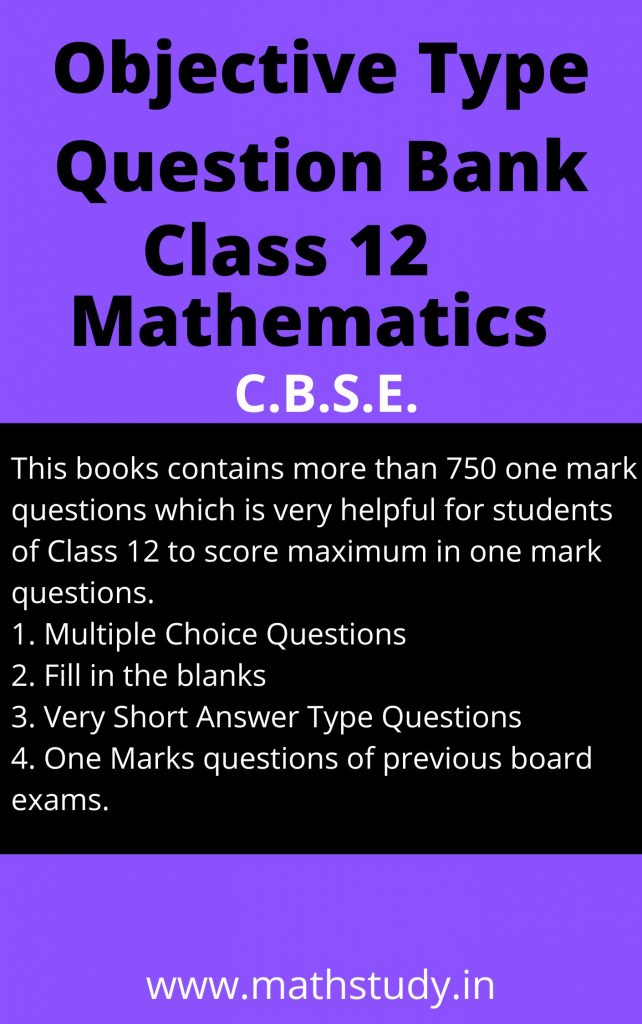HOTS & IMPORTANT QUESTIONS MATHEMATICS CLASS 12 CBSE - Best E-books ...