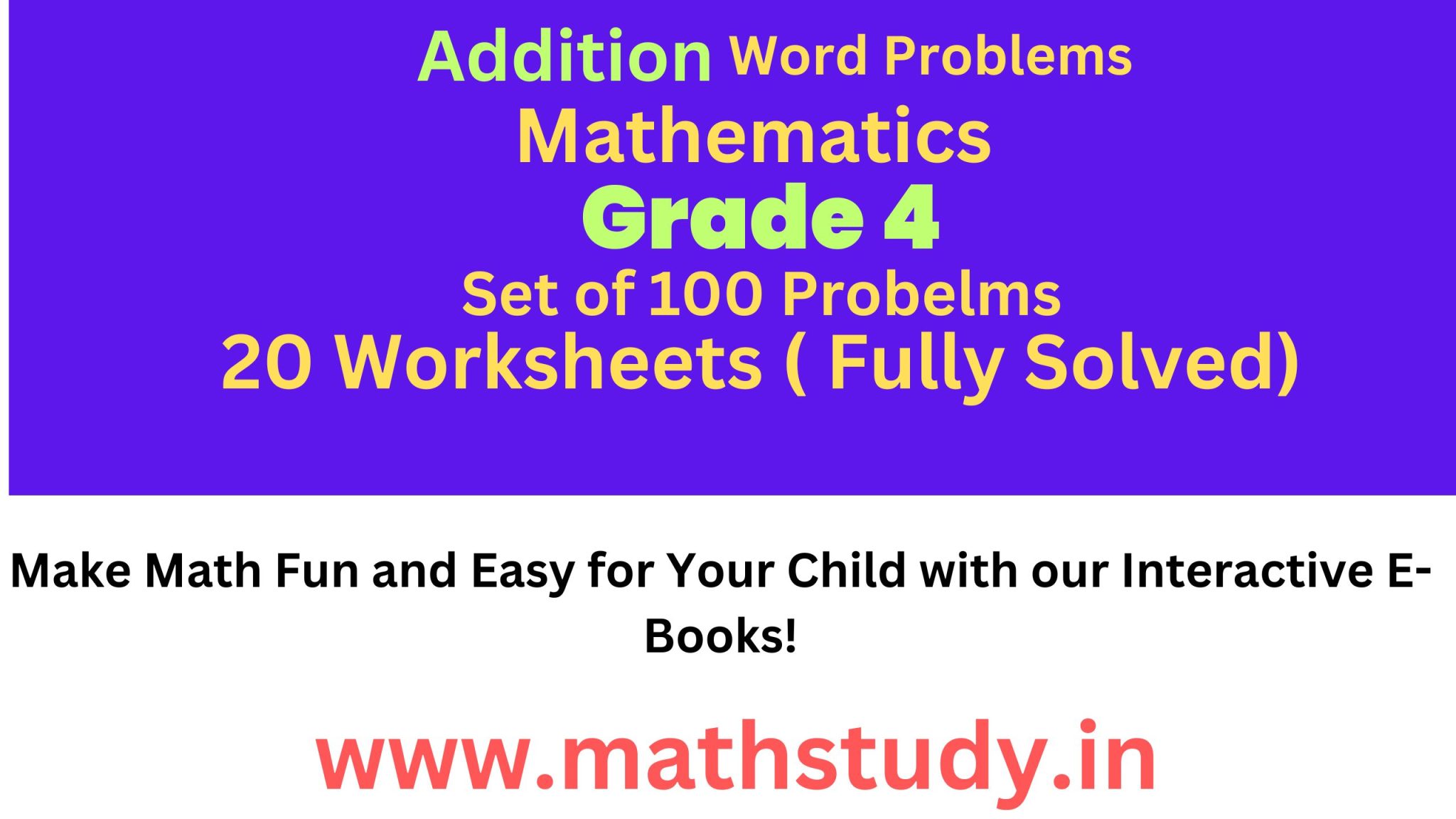 4th Class Word Problems - Best E-books, Mathematics, Astrology, Sample ...