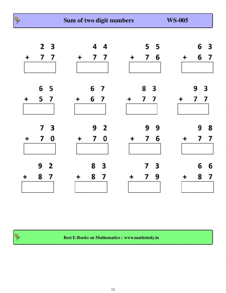 Download Cbse Class 2 Maths Class Test Worksheets Mathematics E 