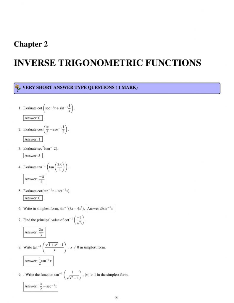 Mathematics -Work Book Class XII - C.B.S.E. ( Fully Solved ) - Best E-books, Mathematics ...