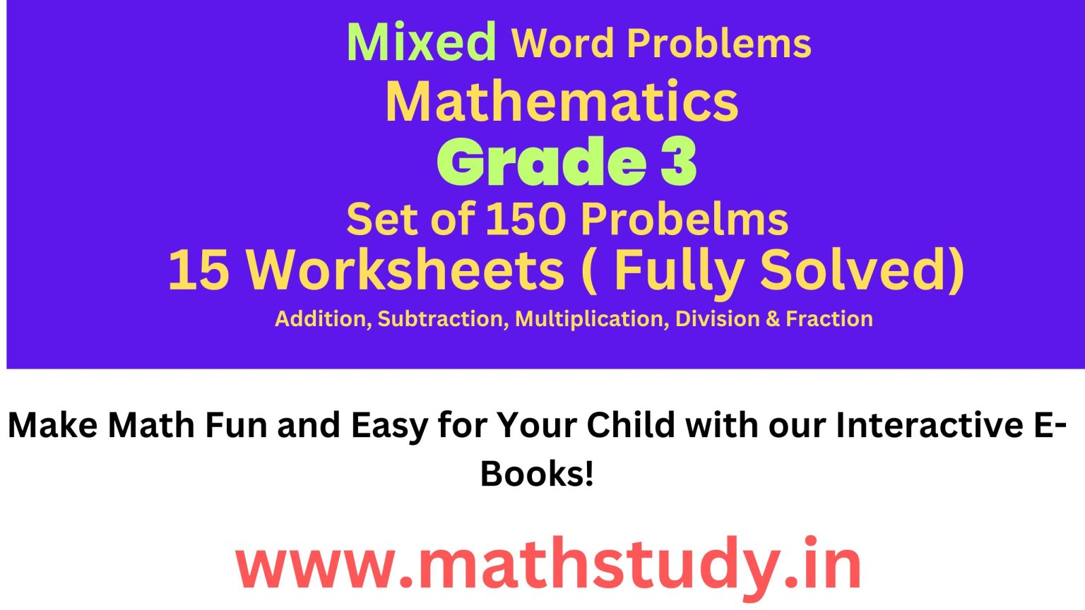Mixed Word Problems For Grade 3 - Best E-books, Mathematics, Astrology ...