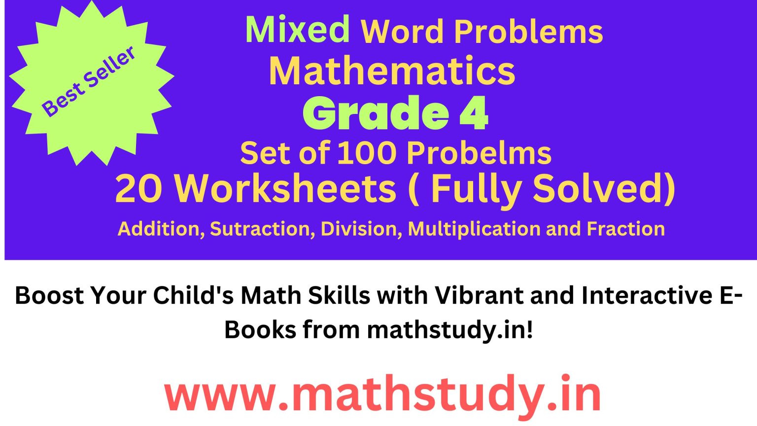 Mixed Word Problems For Grade 4 - Best E-books, Mathematics, Sample ...