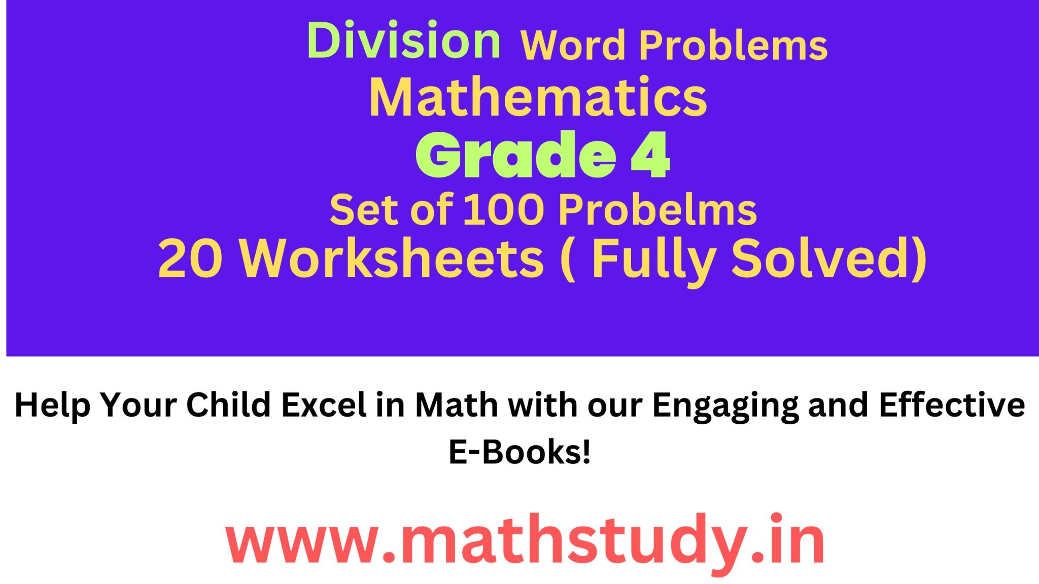 Division Word Problems For 4th Grade 100 Problems - Best E-books ...