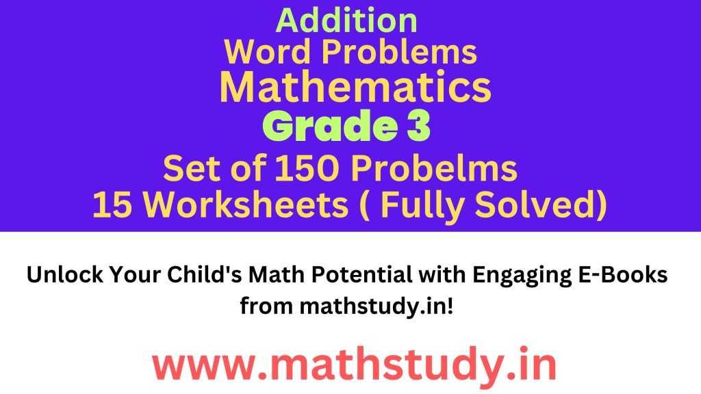 Addition Word Problems For Grade 3 - Best E-books, Mathematics, Sample ...