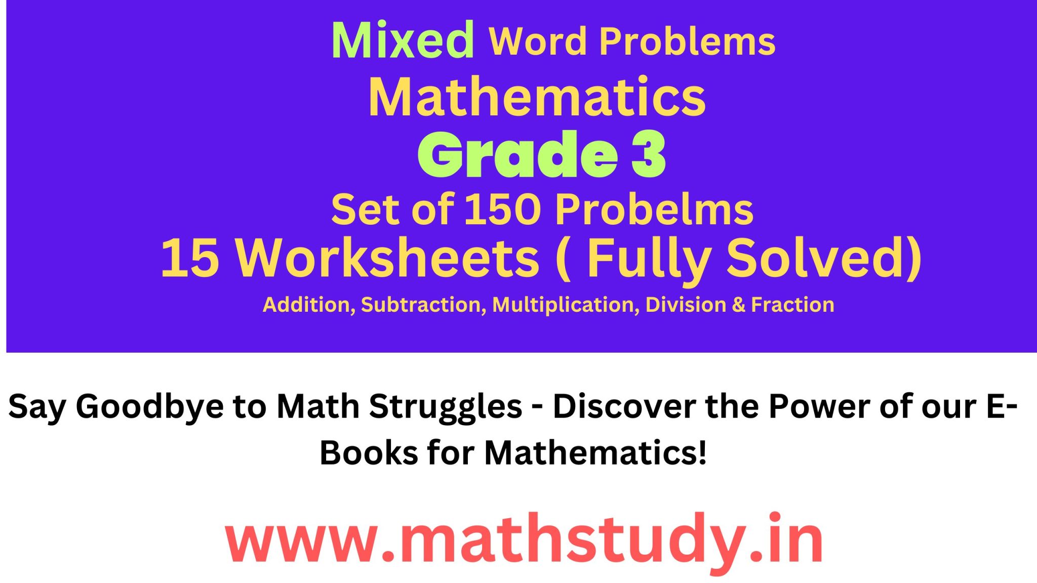 Mixed Word Problems For Grade 3 - Best E-books, Mathematics, Astrology ...
