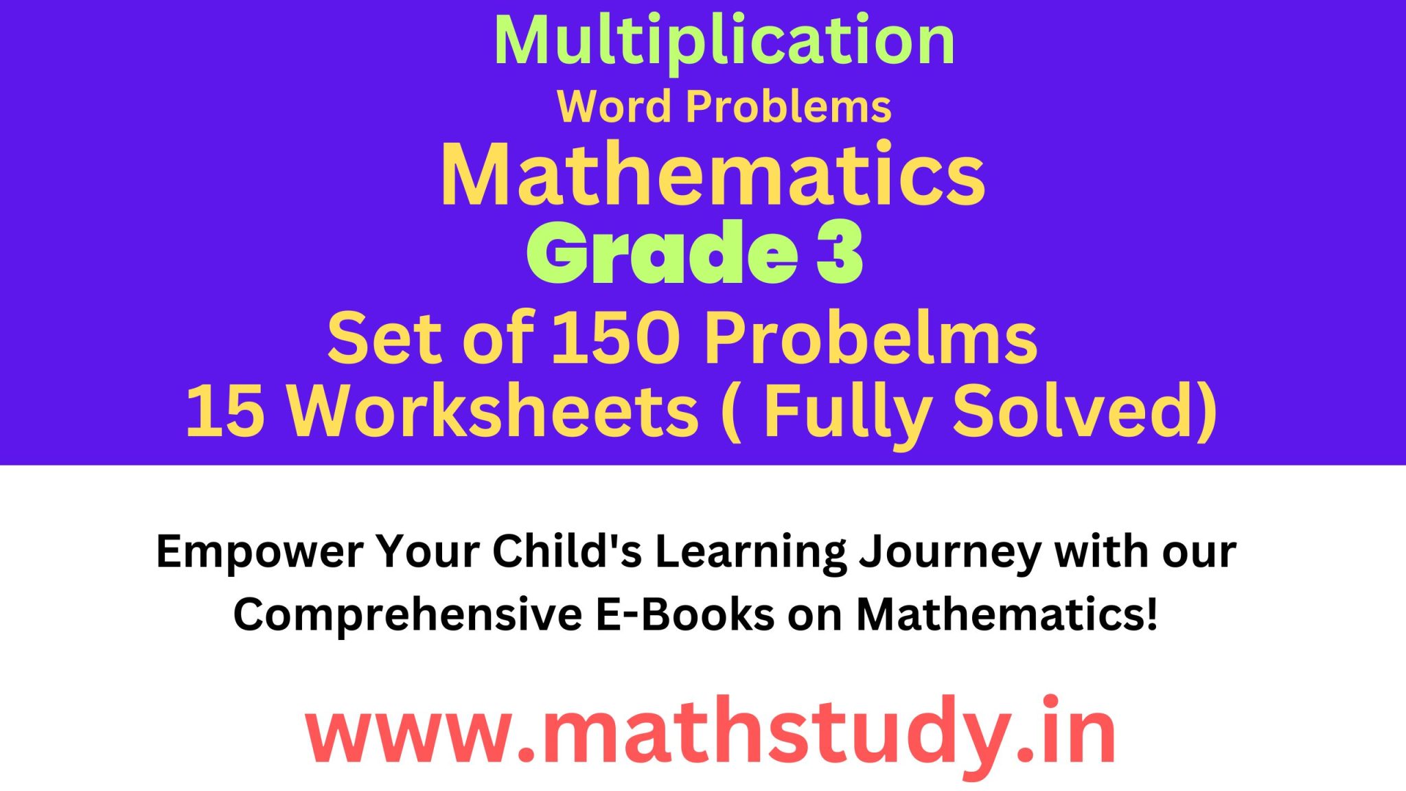 Multiplication Word Problems For Grade 3 - 150 Problems - Best E-books ...