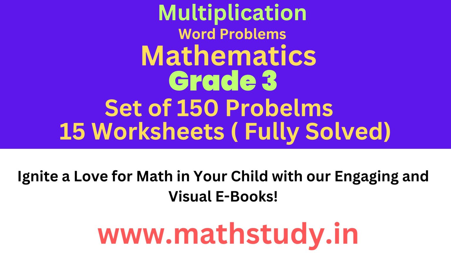 Multiplication Word Problems For Grade 3 - 150 Problems - Best E-books ...