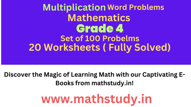 Multiplication Word Problems For 4th Grade Best E books Mathematics 