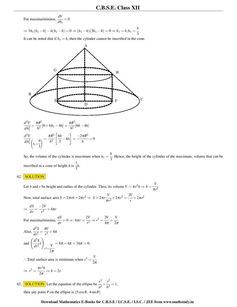 Mathematics -Work Book Class XII - C.B.S.E. ( Fully Solved ) - Best E-books, Mathematics ...